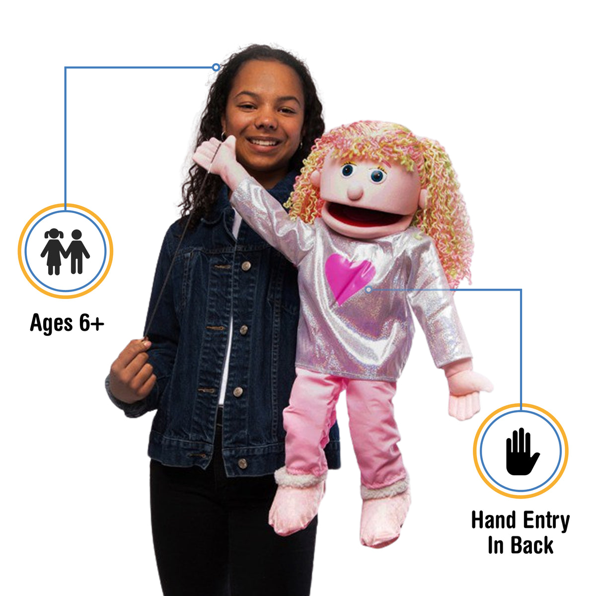 Kimmie (Pink) - FullBody Puppet – The Puppet Store