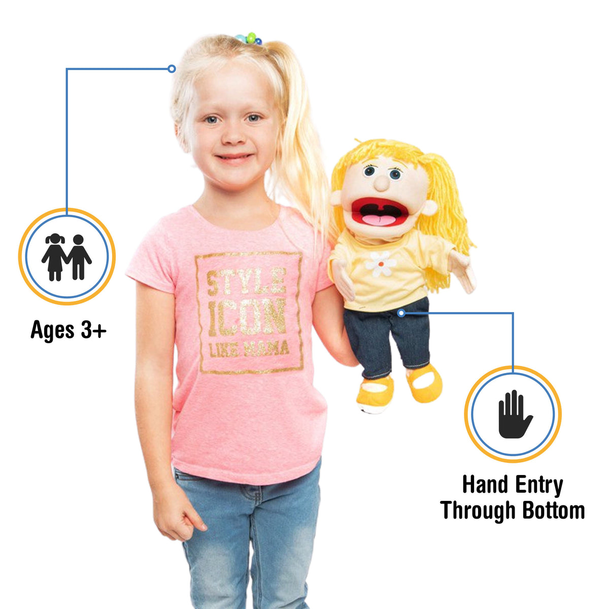 Katie - Girl Hand Puppet – The Puppet Store