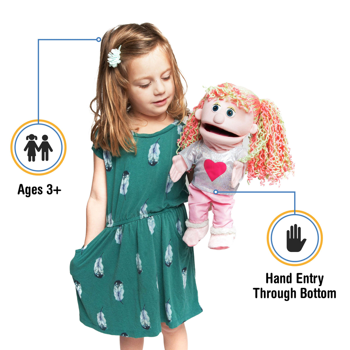 Kimmie - Girl Hand Puppet – The Puppet Store