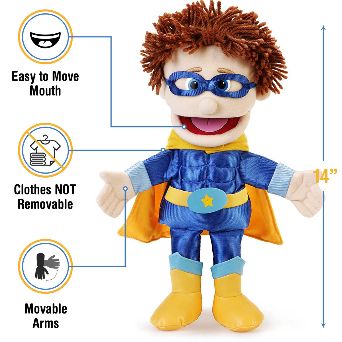 Superhero Boy Hand Puppet – The Puppet Store