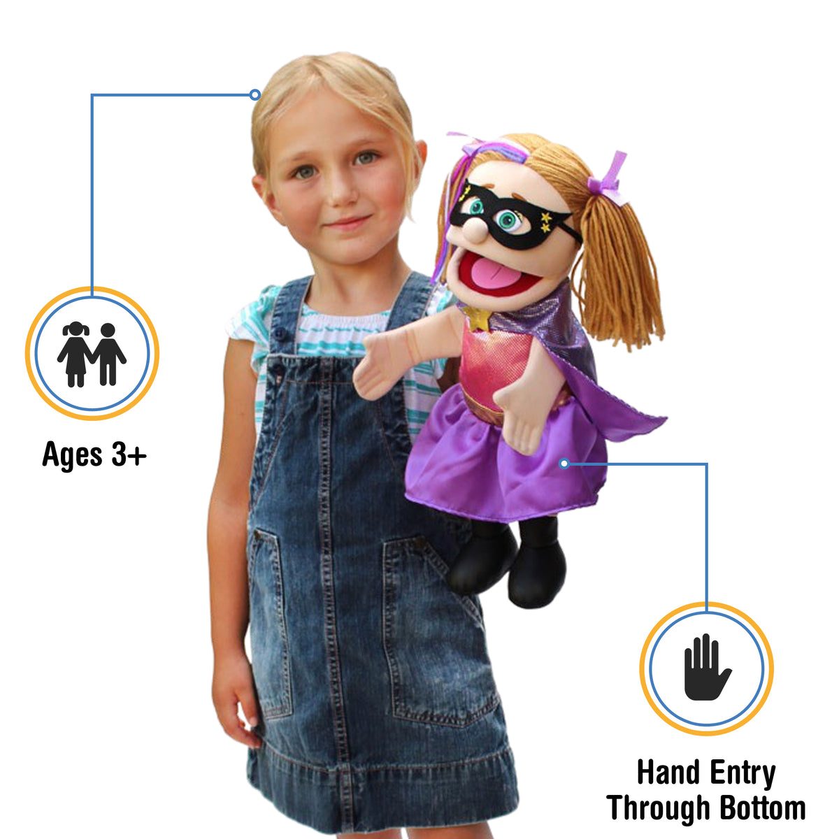 Superhero Girl Hand Puppet – The Puppet Store