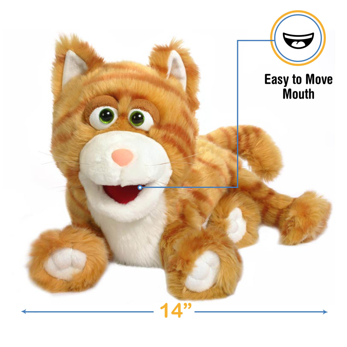 Silly Kitty Cat (Orange) Puppet – The Puppet Store