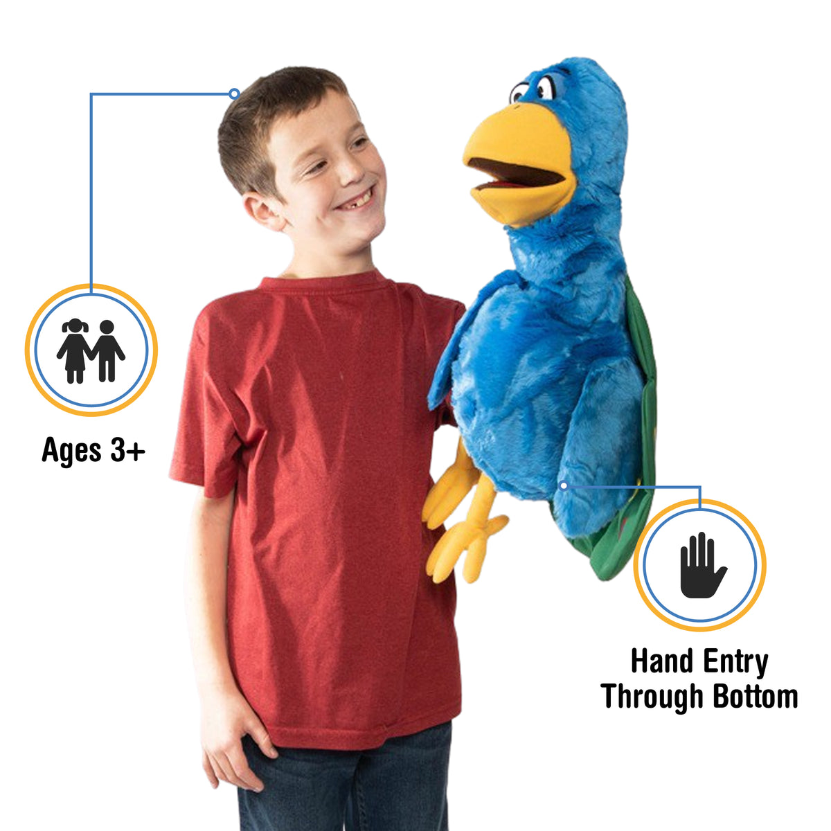 Silly Peaock Puppet – The Puppet Store