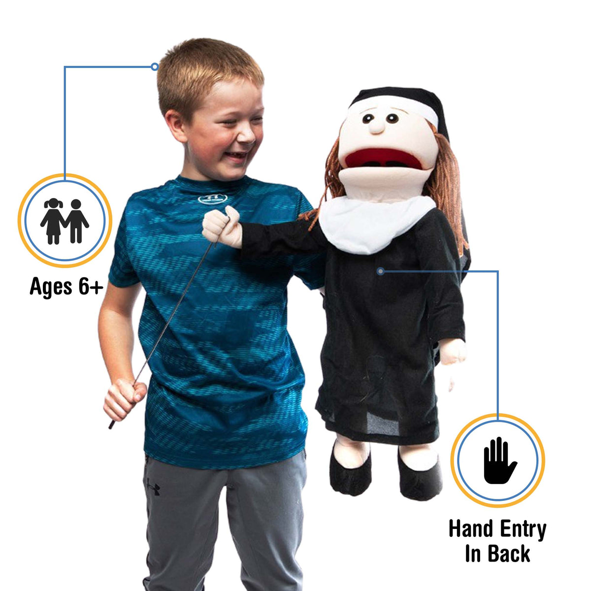 25" Nun Puppet w/ Peach Skin - The Puppet Store