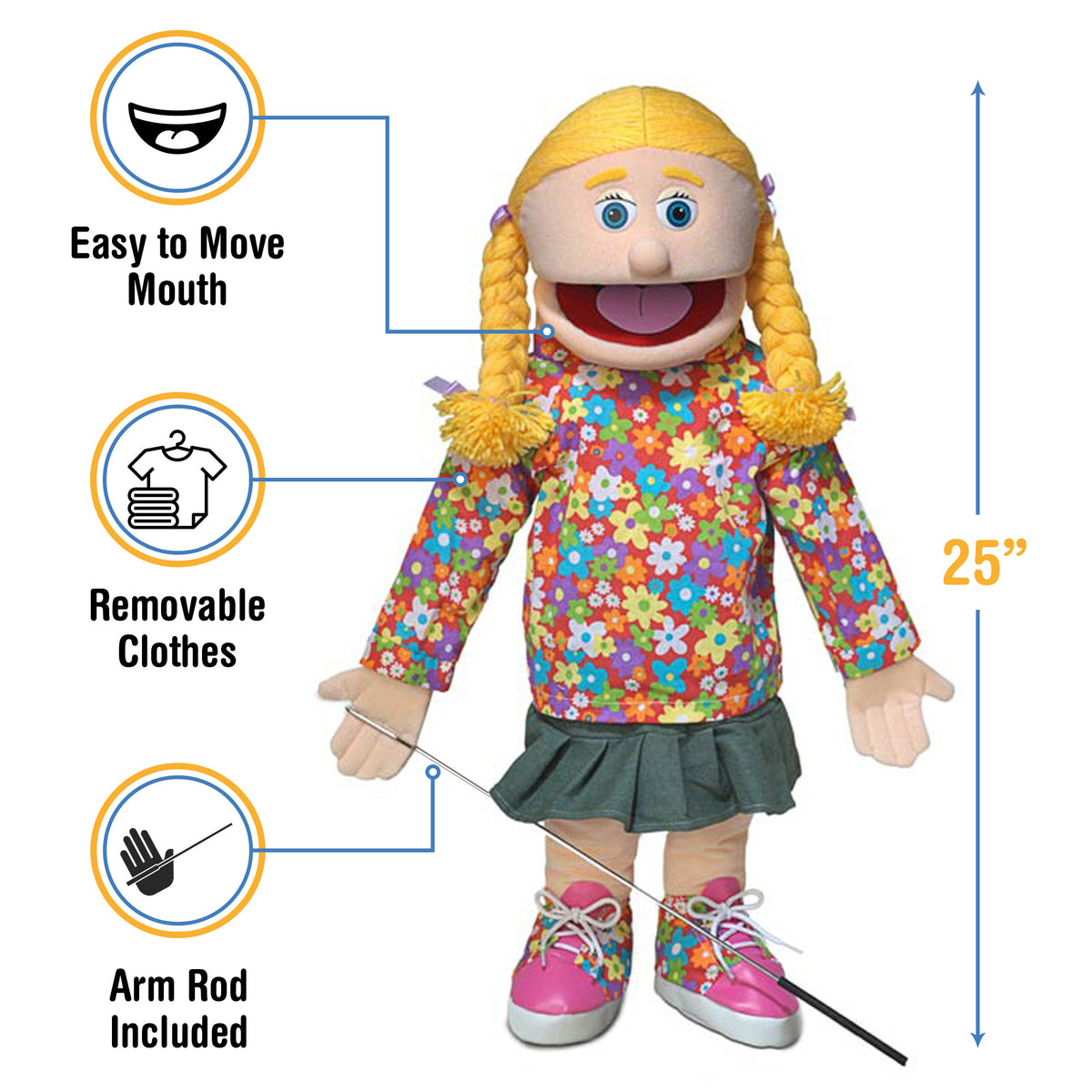 Cindy (Peach) - FullBody Puppet – The Puppet Store