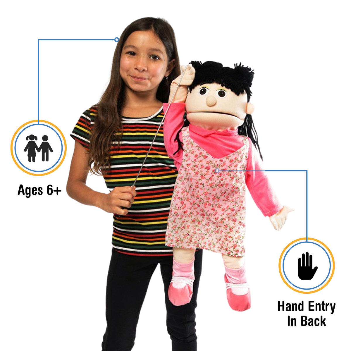 Susie (Peach) - FullBody Puppet – The Puppet Store