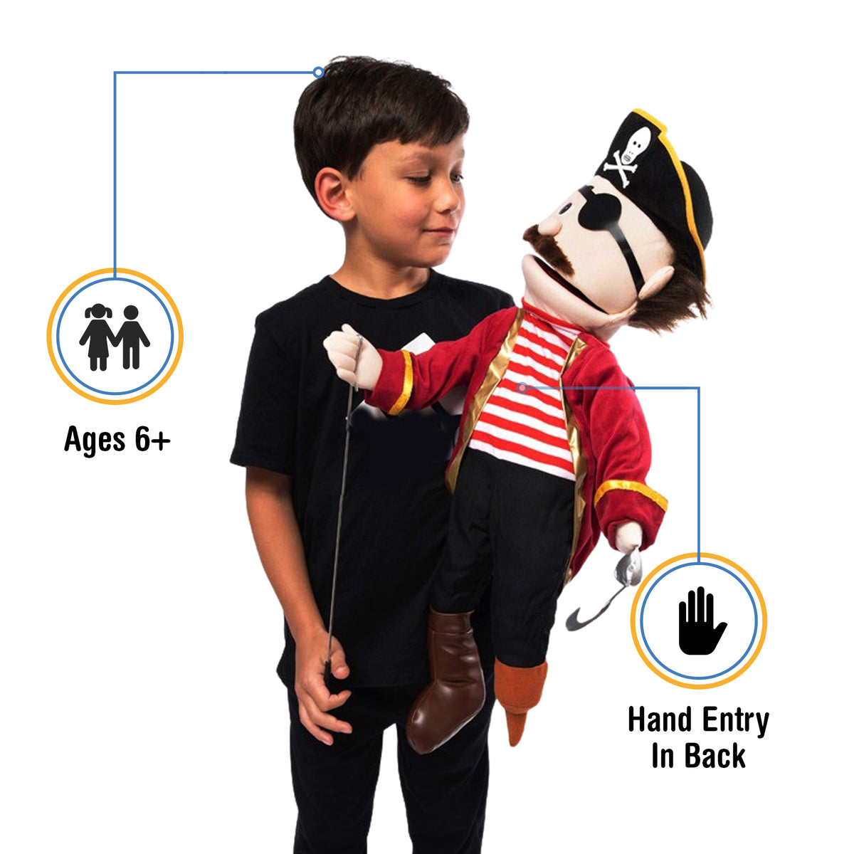 Pirate Puppet w/ Peg Leg – The Puppet Store