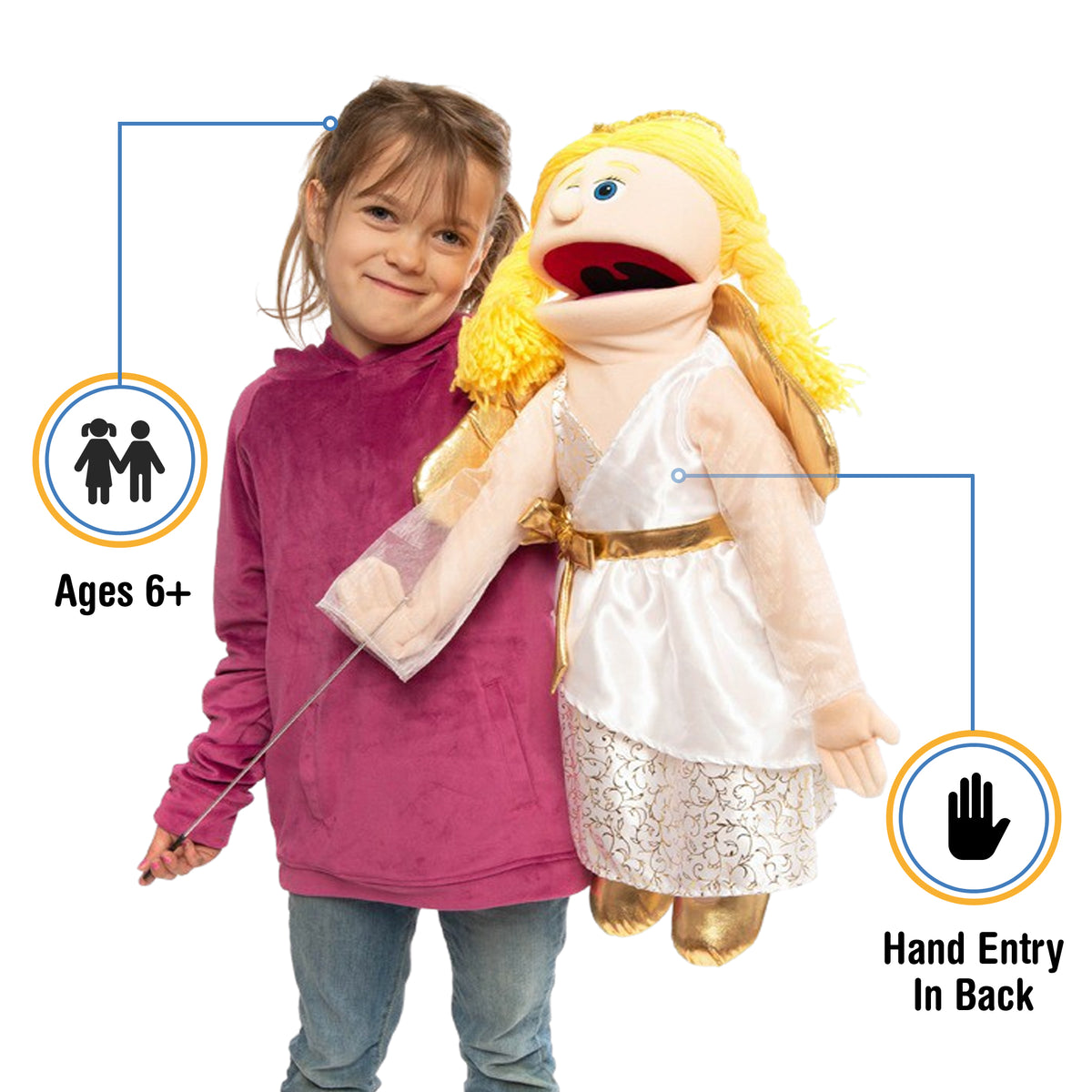 Angel Puppet - Fullbody Christian Puppet – The Puppet Store