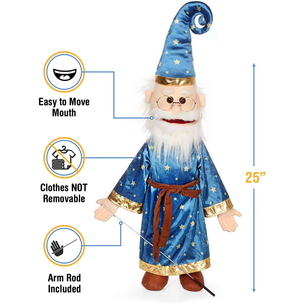 Wizard Puppet - Full body Size – The Puppet Store