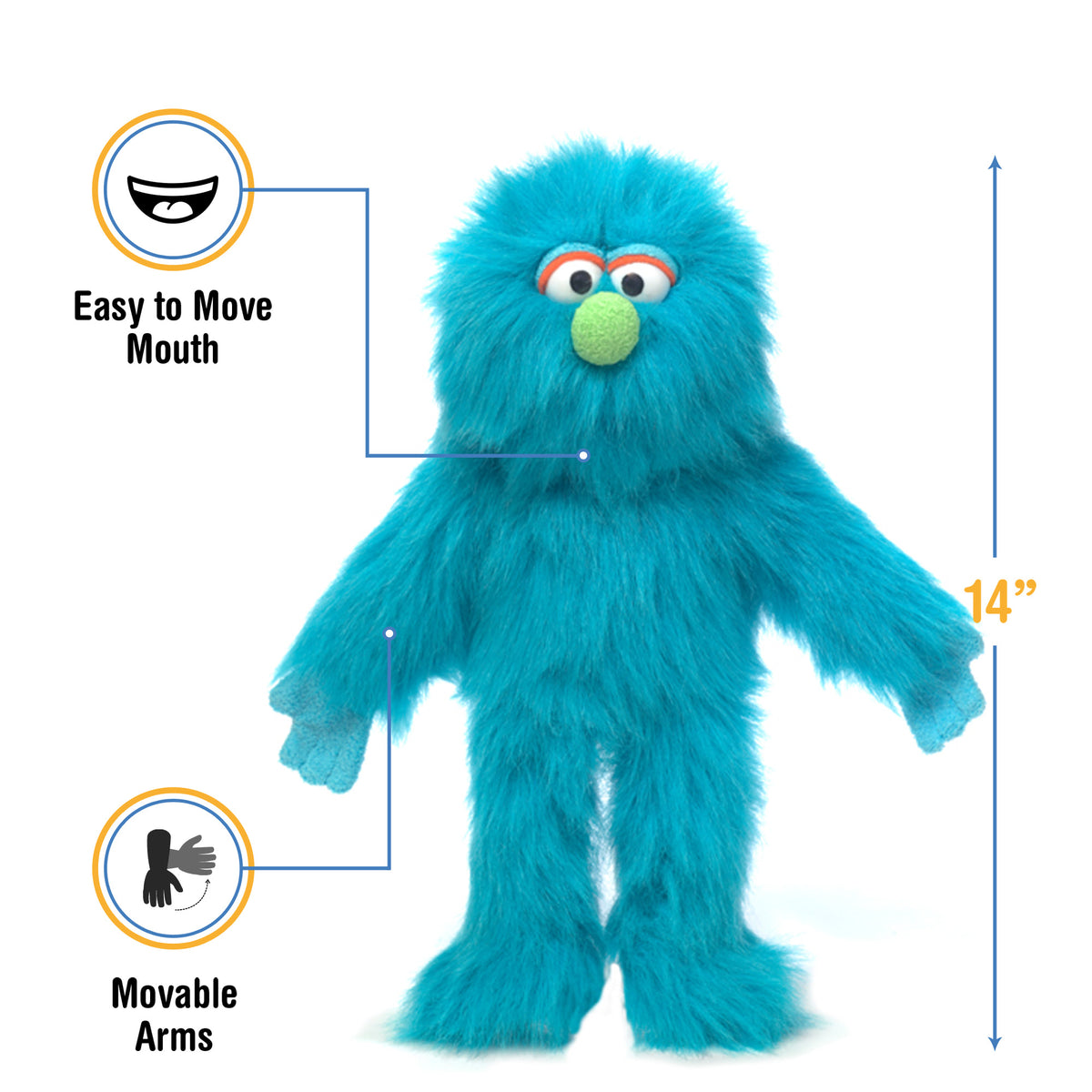 Blue Monster Hand Puppet – The Puppet Store