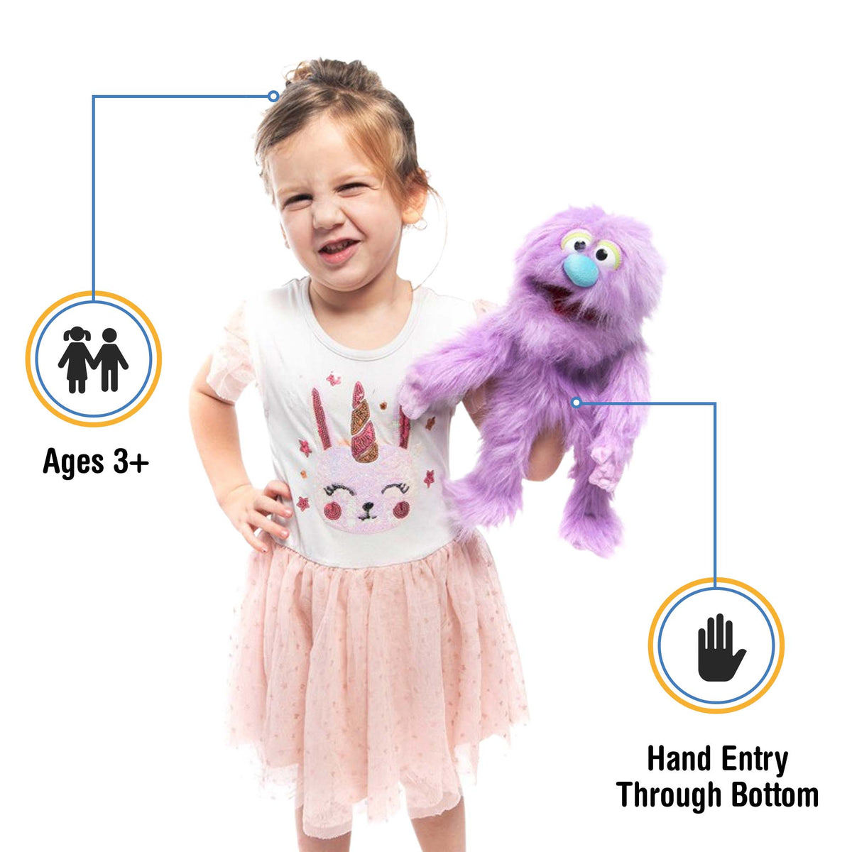 Purple Monster Hand Puppet – The Puppet Store