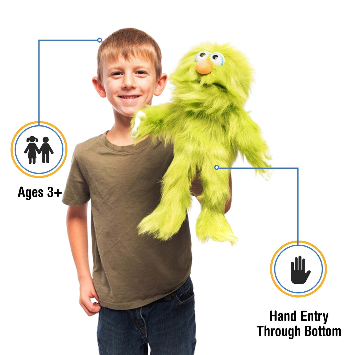 Green Monster Hand Puppet – The Puppet Store