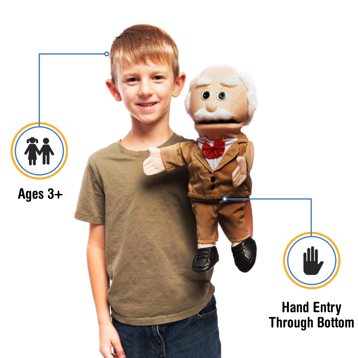 Pops (Peach) Hand Puppet – The Puppet Store