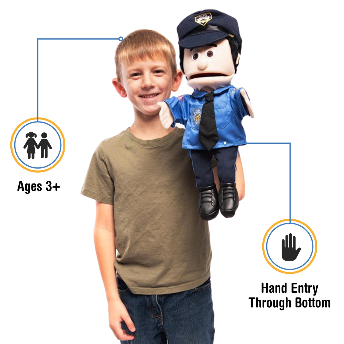 Policeman Glove Puppet – The Puppet Store