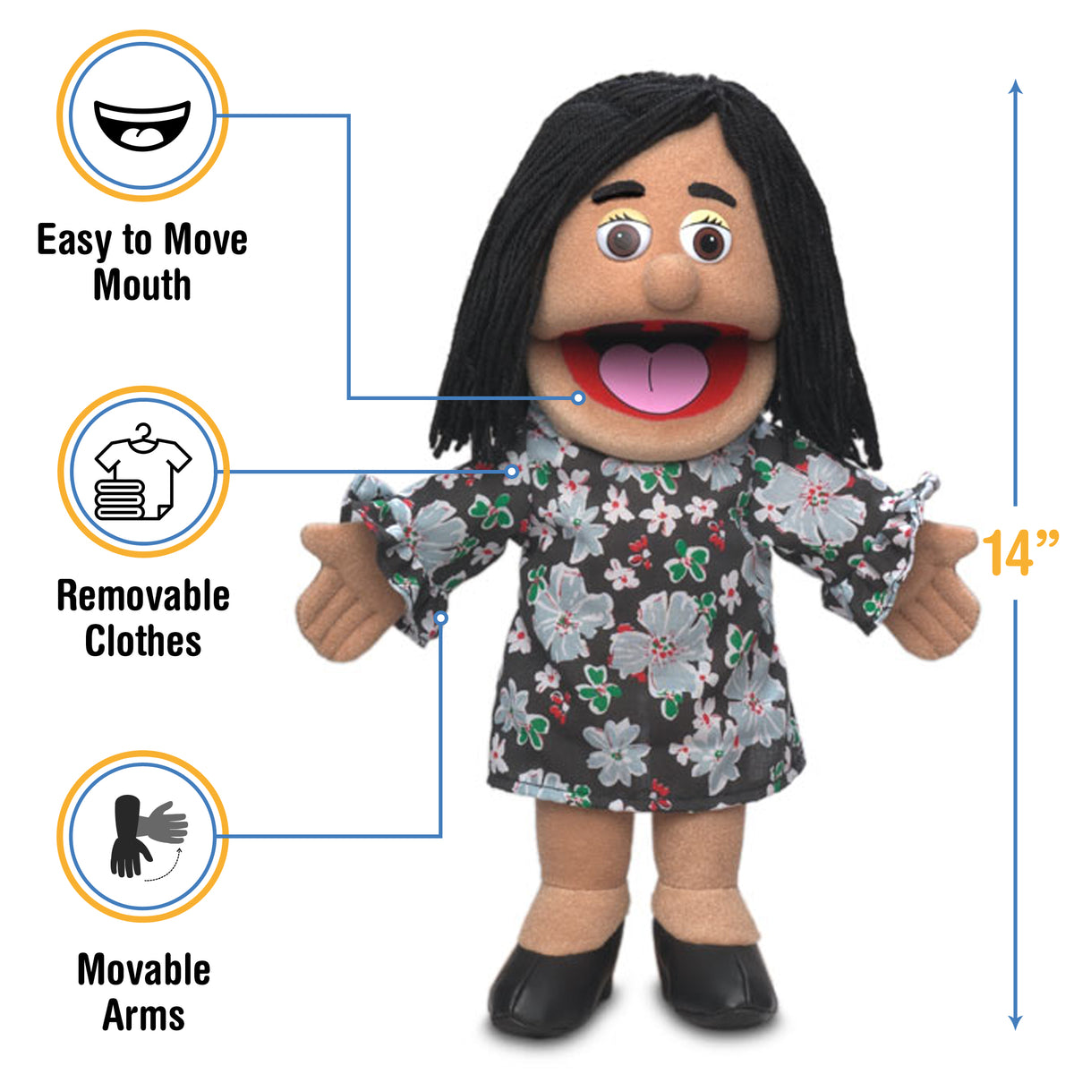 Maria (Hispanic Mom) Puppet - Hand Style – The Puppet Store