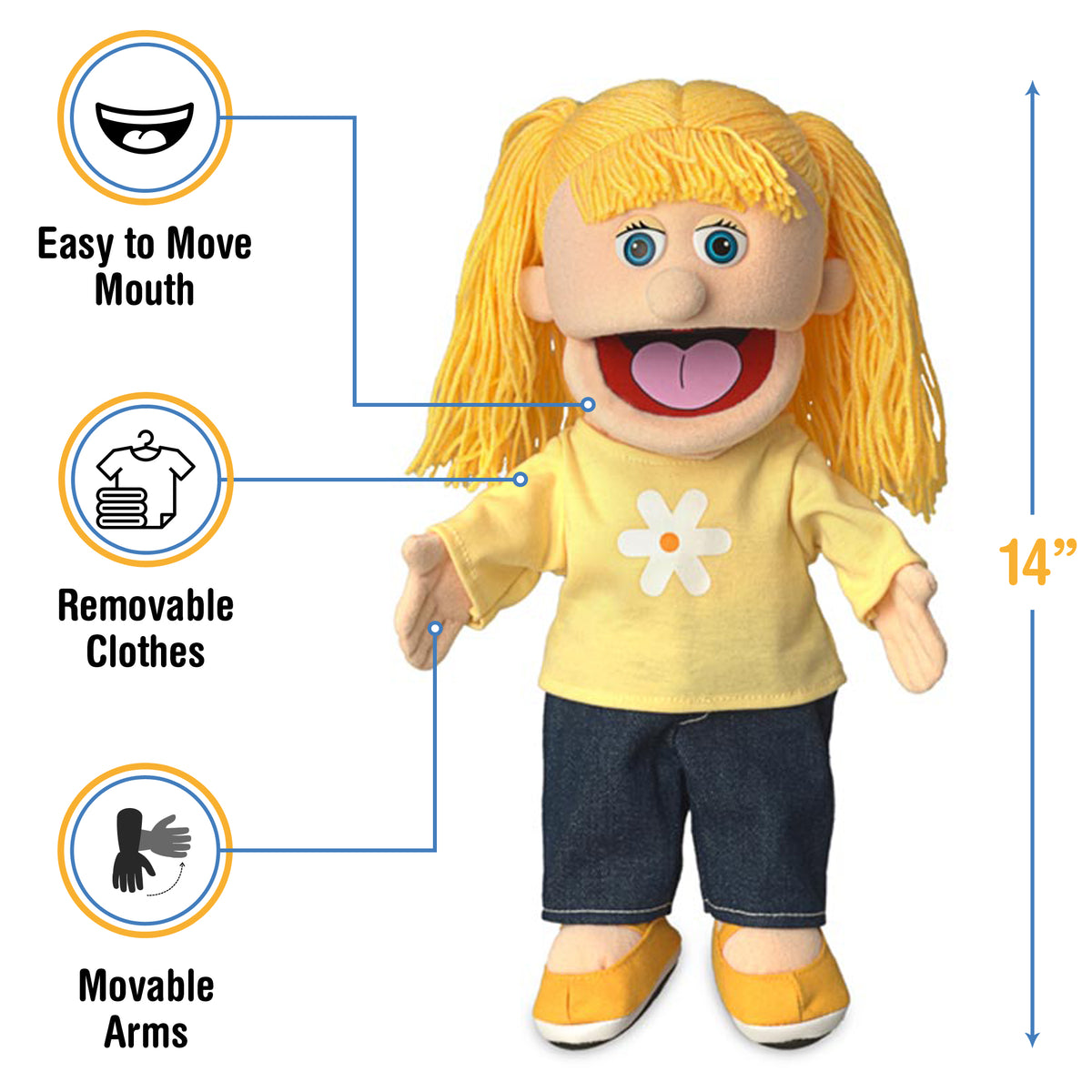 Katie - Girl Hand Puppet – The Puppet Store