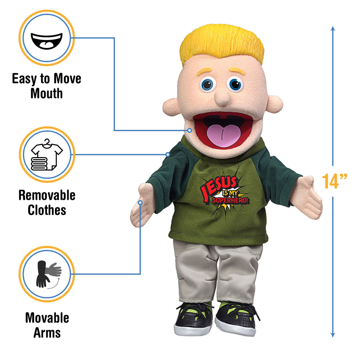 Jesus Is My Superhero Boy - Hand Puppet – The Puppet Store