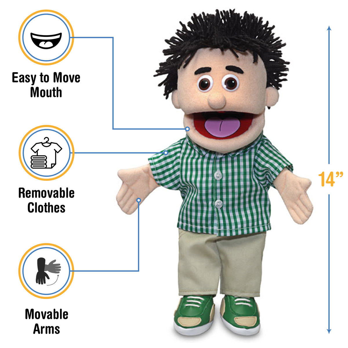 Kenny- Boy Hand Puppet – The Puppet Store