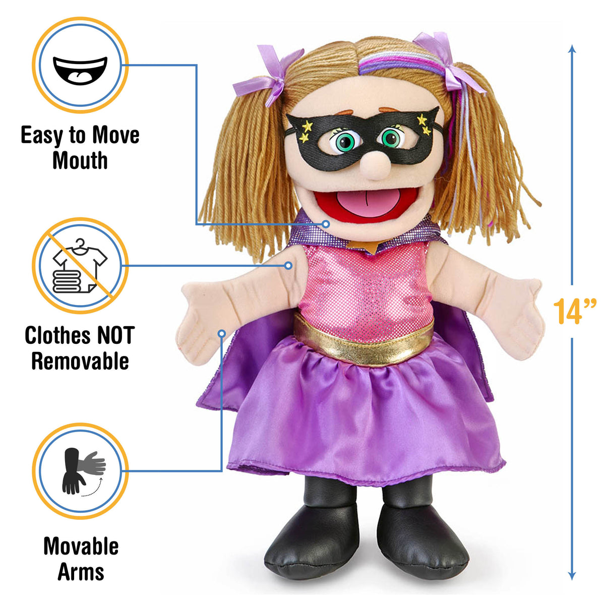 Superhero Girl Hand Puppet – The Puppet Store